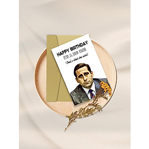 Fumnwoks Happy Birthday Cards, Funny Birthday Gifts Card for Female Co-workers or Girlfriends, Michael Scott Birthday Bards, Office Birthday Cards for Friend