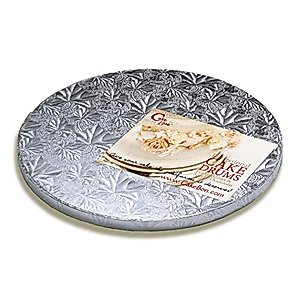 Cakebon Cake Drums Round 10 Inches - (Silver, 1-Pack) - Sturdy 1/2 Inch Thick - Professional Smooth Straight Edges