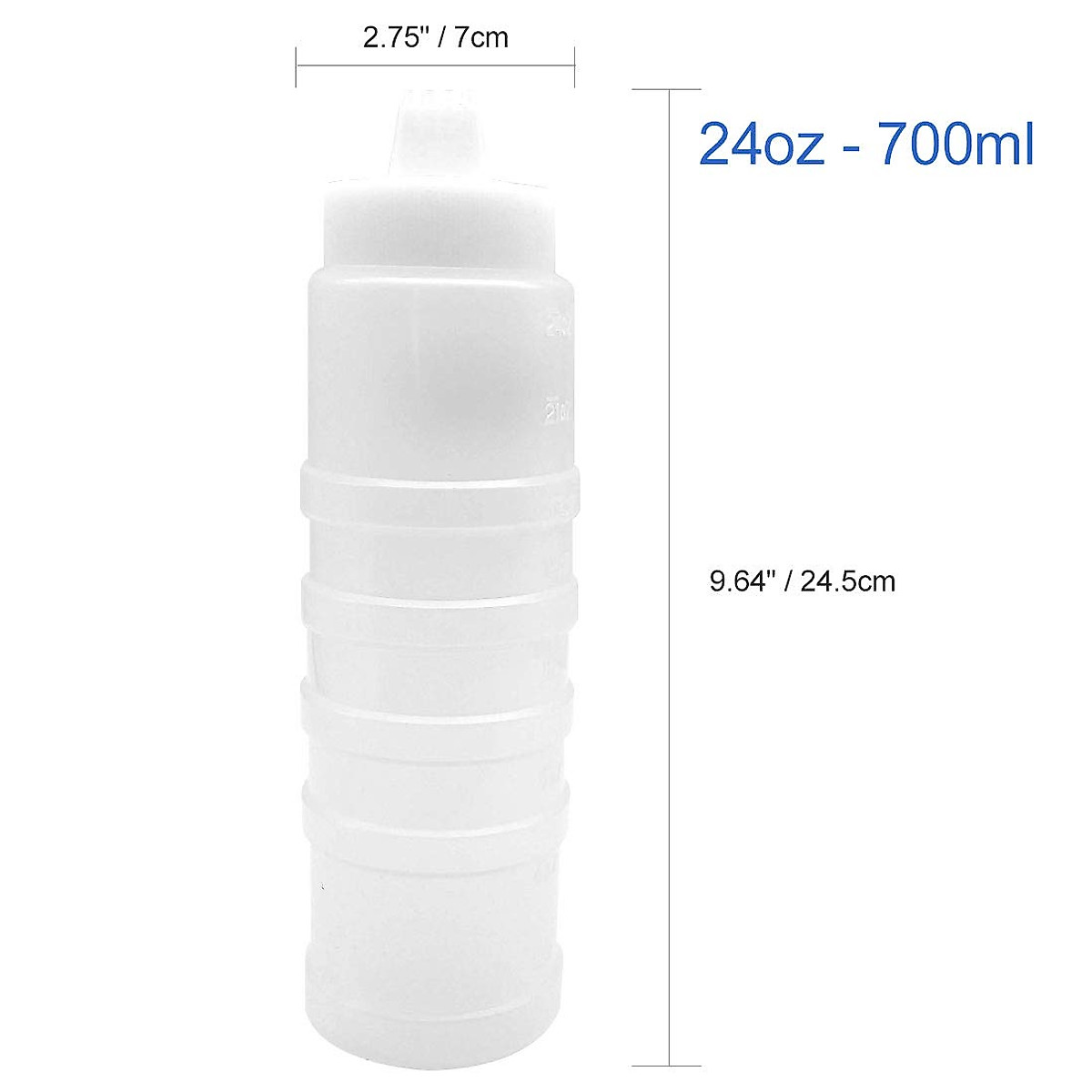 GARASANI 4 Hole Sauce Squeeze Condiment Bottles Dispenser (24oz - 700ml)