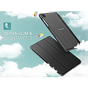 MoKo Case Fits Samsung Galaxy Tab A7 Lite 8.7 Inch (SM-T225/T220/T227), Lightweight Stand Smart Case Hard Shell Cover for Samsung Tab A7 Lite Tablet 2021 – Black