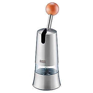 Kuhn Rikon Epicurean Adjustable Ratchet Grinder with Ceramic Mechanism for Salt, Pepper and Spices, 8.5 x 2.75 inches, Stainless Steel
