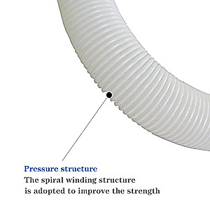 Swimming Pool Replacement Hoses,1.25in Diameter Pool Filter Pump Replacement Hoses(4pcs),Premium Quality Kinkproof PE, Compatible with Pump 330 GPH, 530 GPH, and 1000 GPH.(59”Length)