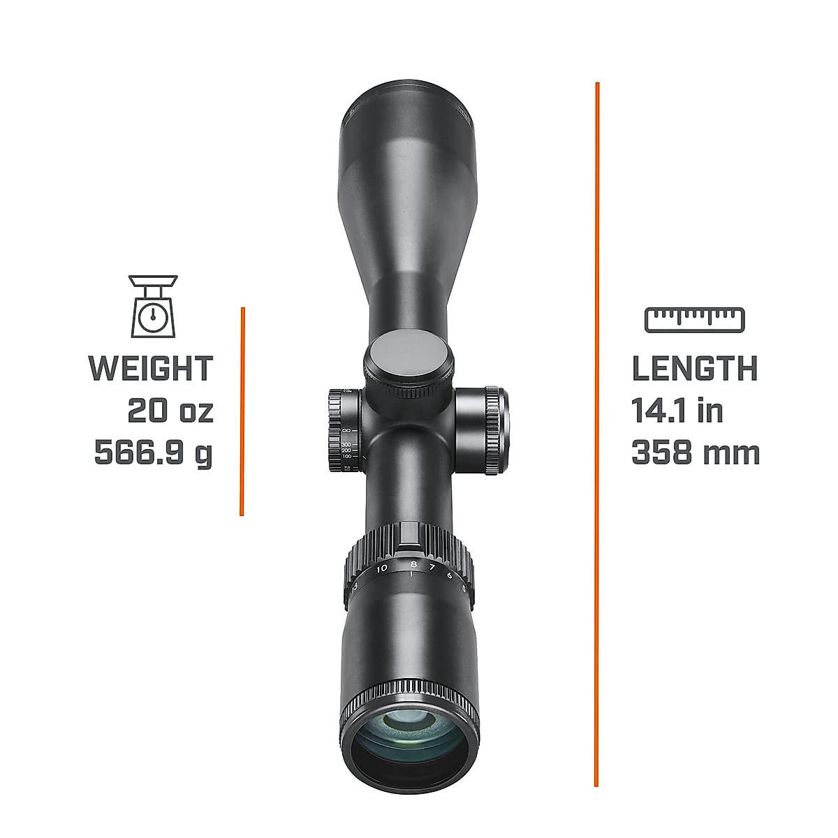 Bushnell Elite 4500 4X 4-16x50 Hunting Riflescope - Crisp Image Clarity, Durable Aircraft-Grade Aluminum, Second Focal Plane, Capped Turrets and Multi-X Reticle