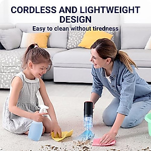 CSCL Handheld Car Vacuum Cleaner High Power Cordless, 120W Portable Wireless Car Vacuum Cleaner Rechargeable with Strong Suction & Air Duster, Mini Hand held Vacuum Cleaner for Car Home