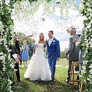 8pcs Artificial Grass Plants Fake Bushes Artificial Shrubs Artificial Fake Grass Plant Faux Wheat Grass for Outdoor UV Resistant Plastic Greenery Plants (5, White)