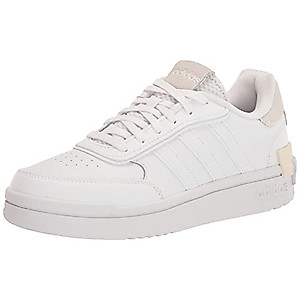 adidas Women's Postmove Basketball Shoe, White/White/Chalk White, 10