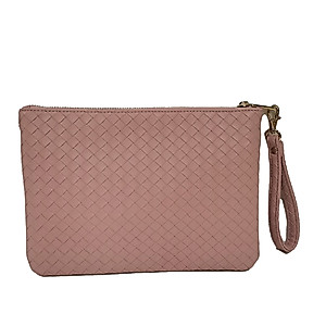 TRVL Design - Luxe Go-Go Wristlet - Woven Collection - Pink Sand