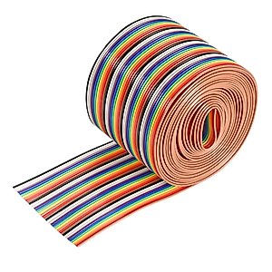 Tool parts IDC Rainbow Wire Flat Ribbon Cable 40P 1.27mm Pitch 3meter/9.8ft Length