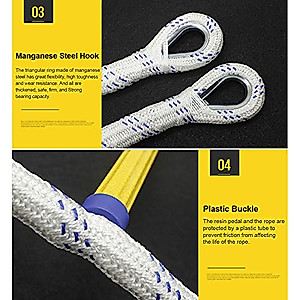 Home Rope Ladder,Emergency Ladders Emergency Fire Escape Ladder Nylon Escape Ladders Safety Ladder Home with Hooks/6M