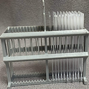 Optimal Scientific Staining Rack Microscope Slide Holder 24 Place Chemical Resistant Plastic (1 Rack)