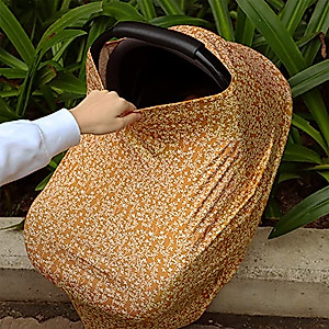 Hooyax Infant Car Seat Cover for Mom Baby, 6 in 1 Multi-Use Cover for Nursing, Breastfeeding, Carrier, Stroller, High Chair, Shopping Cart Lounger Canopy Ultra Soft and Stretchy