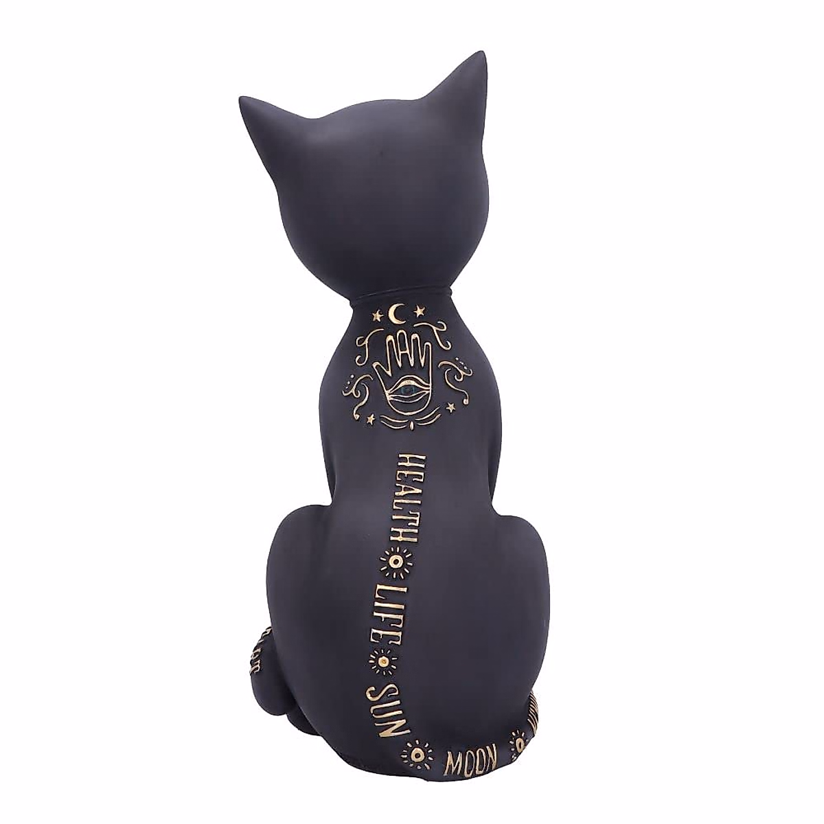 Nemesis Now Fortune Kitty Figurine 27cm, Resin, Black, Palmistry Cat Figurine, Fortune-Teller Black Kitty, Spiritual Gift, Cast in The Finest Resin, Expertly Hand-Painted