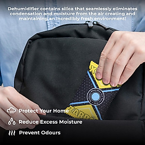 Zarpax 4.4 oz/125g Rechargeable Desiccant Packs Dehumidifier Bag - 12 Pack - Moisture Absorbers For Safes, Car, Bathroom, Storage - Moisture Remover Eliminates Humidity - Reusable Desiccant Bags