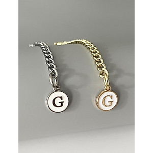 Tovly 2PCS Stanley Cup Accessories Letter Charms Name ID Initial Letter Handle Personalized Charm For Stanley Tumbler (G)