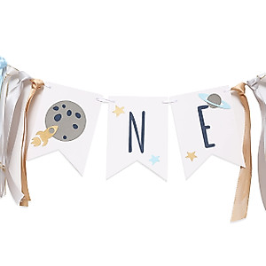 Space Theme 1st Birthday Banner-space Theme High Chair Banner, 1st Birthday High Chair Banner, Outer Space Birthday, 3 2 1 Lift-off, Universe Birthday, Orbit the Sun, Rocket Ship (rocket Banner)