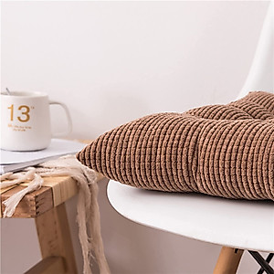 Tophacker Set of 2 Square Chair Pads Indoor Seat Cushions Pillows with Ties Thick Soft Seat Cushion for Kitchen Dining Office Chair (Color : 1, Size : 2PC 40x40x8cm)