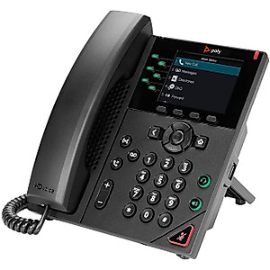 Polycom VVX 350 Business Six-line, Mid-Range IP Desk Phone with Color Display