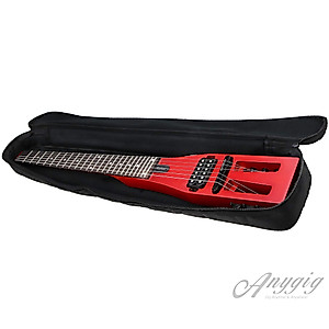 Anygig Electric Guitar Practice Portable Travel 82CM 1.6KG Cherry Matte 25.5" Full Scale with Gigbag Right Handed