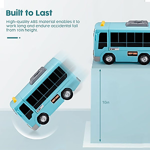 Joyibay Car Toy Bus for Toddlers - Simulation Steering Wheel School Bus Toys for Kids Educational Bus Driving Toy Musical Bus Transport Play Vehicles for Birthday and Easter Gift