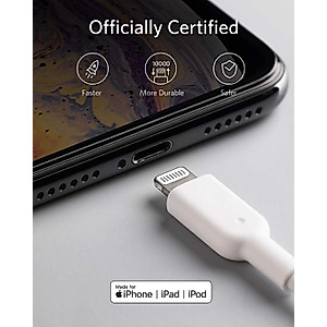Anker Powerline II Lightning Cable, [3ft MFi Certified] USB Charging/Sync Lightning Cord Compatible with iPhone SE 11 11 Pro 11 Pro Max Xs MAX XR X 8 7 6S 6 5, iPad and More