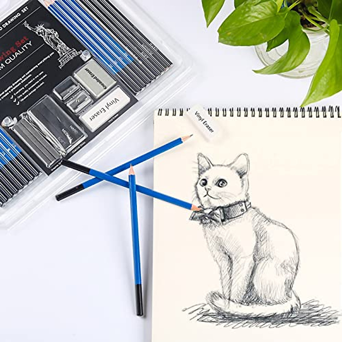 Sketching Pencils Set, Drawing Pencil Set Wide Applicability Easy Coloring for Home for School for Artist