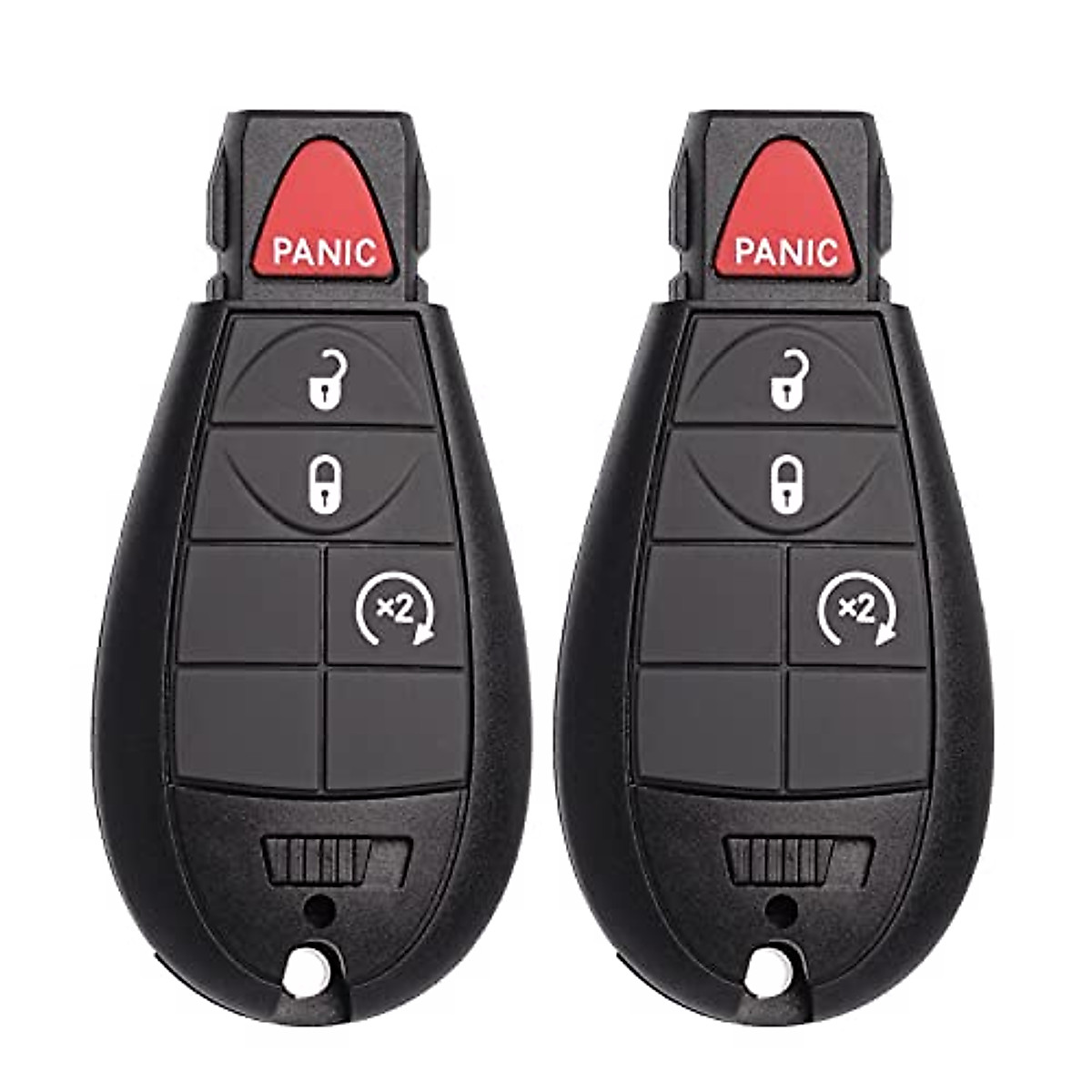 Key Fob Fobik Replacement Fits for Dodge Ram 1500 2013 2014 2015 2016 2017 2018 2019 2020 2021 2500 3500 4500 5500 2013-2018 Pickup Truck Keyless Entry Remote Start Control GQ4-53T 4B Set of 2