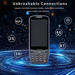 BISOFICE Android 13.0 2D Barcode Scanner PDA Handheld POS Terminal Data Collector Inventory Machine 4G WiFi BT Mobile Computer with 4 Inch Touchscreen 8MP Camera