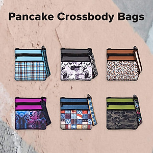 Luvo - Neoprene Pancake Crossbody Bags - Teens, Tweens, & Adults - Leopard
