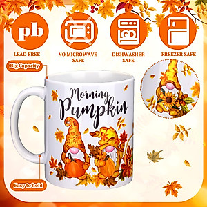 Patelai Pumpkin Coffee Mug Fall Coffee Mug Hello Pumpkin Mugs Hello Fall Mug Autumn Coffee Cups Thanksgiving Gnomes Themed Mug for Women Thanksgiving Gift