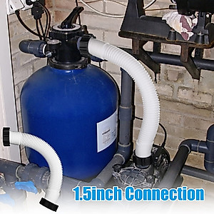 eBoot 16 Inch Pool Pump Interconnecting Hose for Above Ground Pools Sand Filter Pumps Hose Compatible with Intex Filter Pump Pool Replacement Part (White)