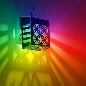 LOHAS Vintage Night Light Plug into Wall, 2 Pack Color Changing Night Light, Plug in Night Light for Kids, 8-Color Changing, RGB Nightlight with Dusk to Dawn Sensor, Home Décor for Bathroom, Nursery