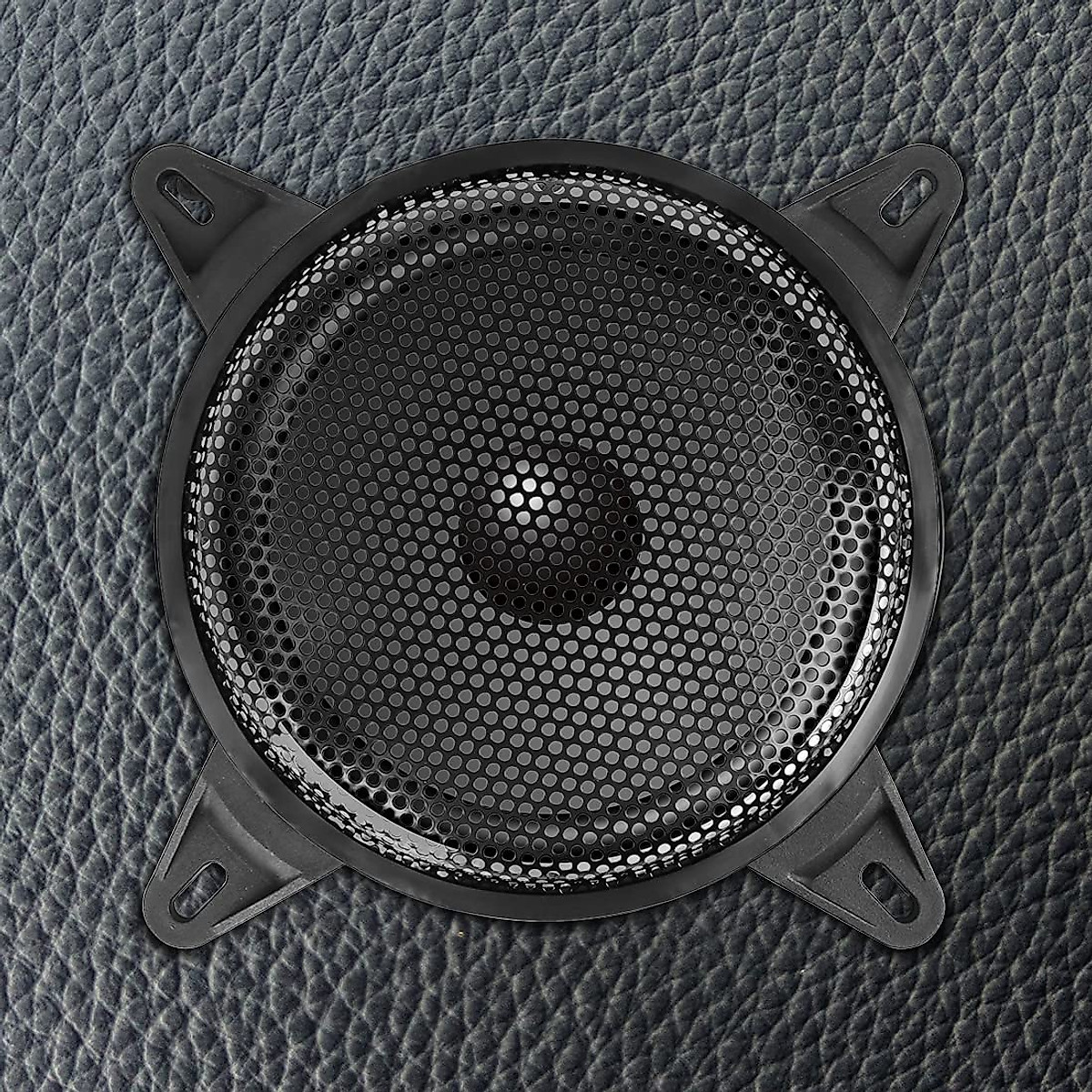 X AUTOHAUX Universal 10 Inch Car Audio Speaker Subwoofer Metal Waffle Grill Cover Protector with Rubber Edge and Clips