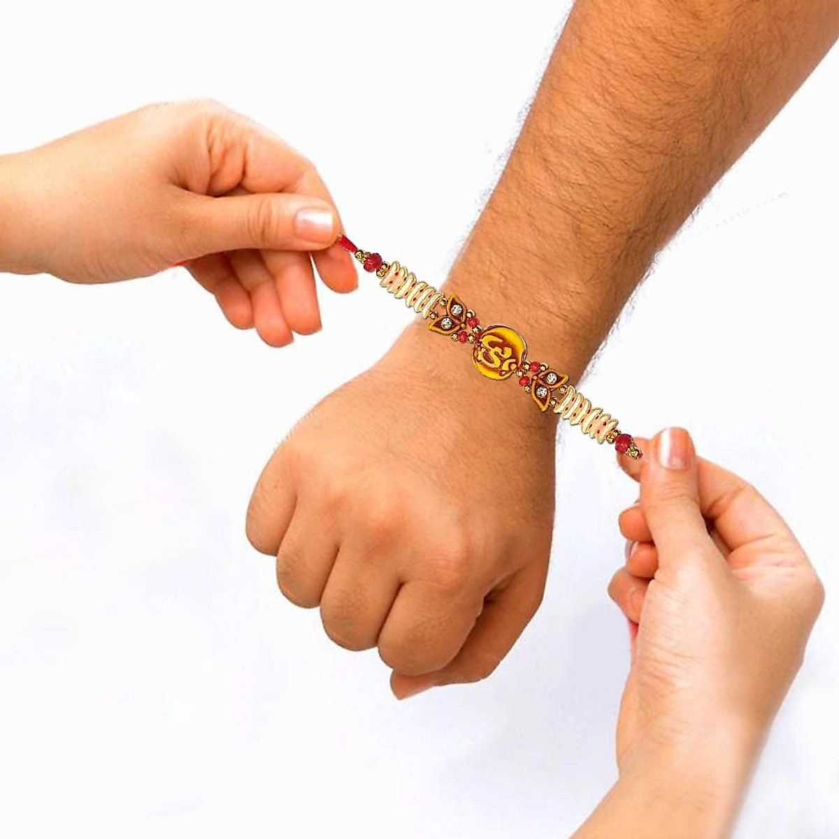 Tuelip Set of 12 Premium Rakhi Set, Rakhi for Brother and Bhabhi, Rakhi Bracelet, Rakhi Thread Rakhee for Brother Raksha Bandhan Bracelet Bhaiya Bhabhi (Pack of 12)