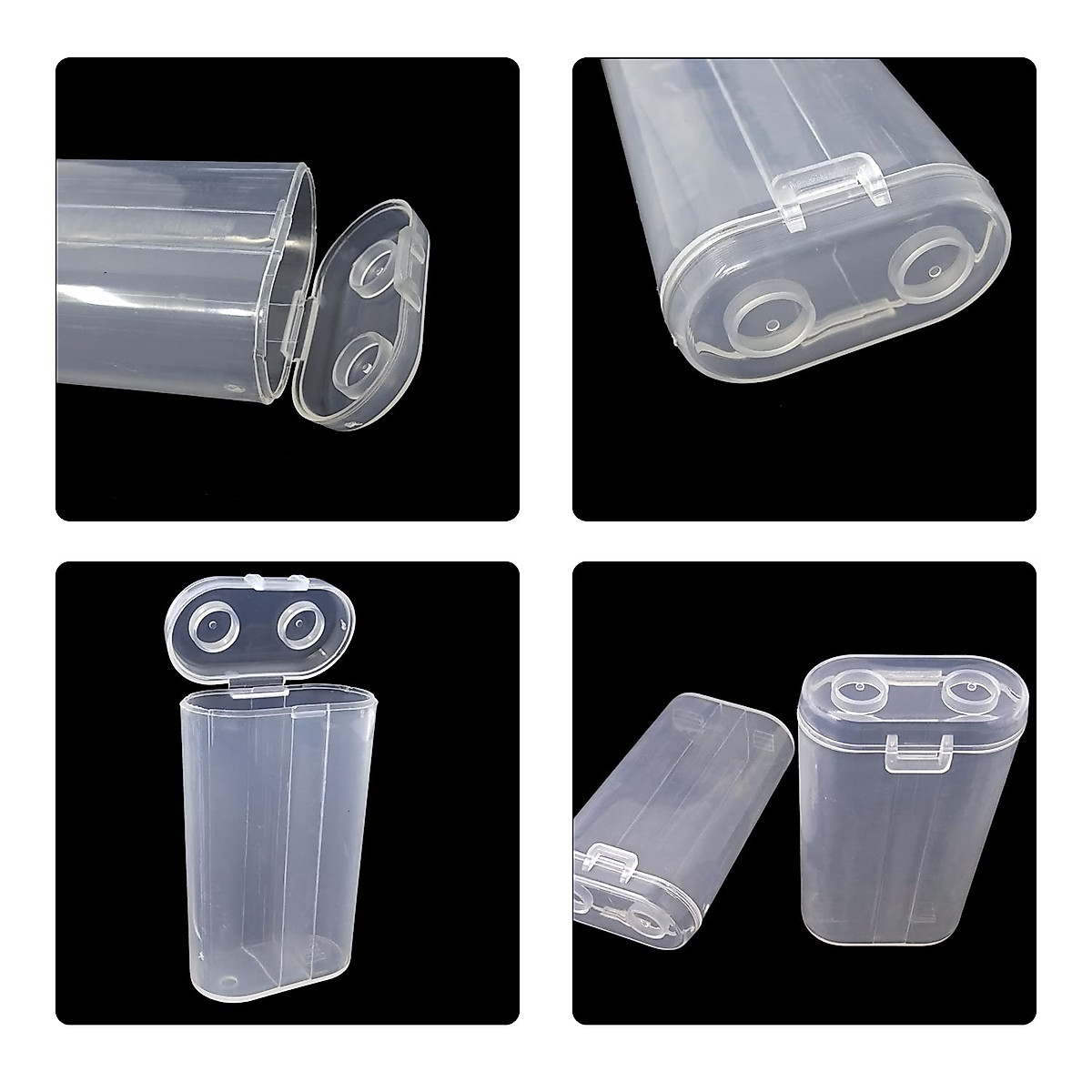 Honbay 10PCS Plastic Clear Storage Case Storage Box