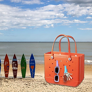 Sactulaz Hooks for Bogg Bags, Cup Holder Key Holder Sunglasses Holder Compatible with Tote Bag and Bogg Bag (Yellow)