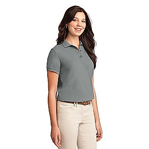 Port Authority Ladies Silk Touch Polo M Cool Grey