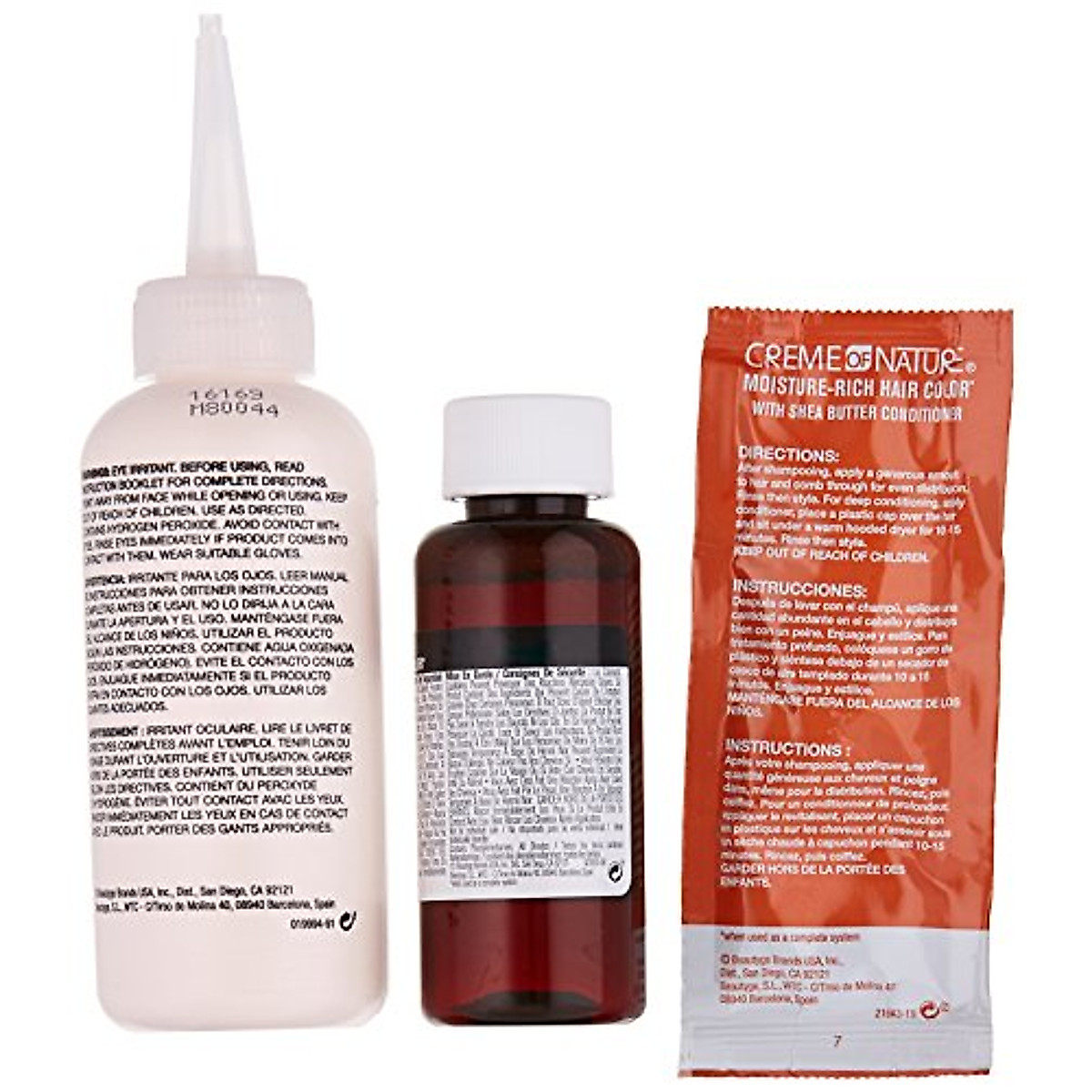 Moisture Rich Liquid Hair Color by Creme of Nature, C30 Red Hot Burgundy, with Shea Butter Conditioner, 1 Application