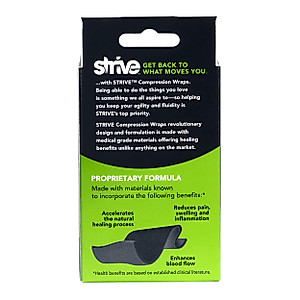 STRIVE Compression Infrared 4"x60" Therapy Wrap for Wrist, Arm, Leg, Ankle, Elbow. Enhances Blood Flow, Reduces Swelling, Accelerates Healing. Black, Made in the USA