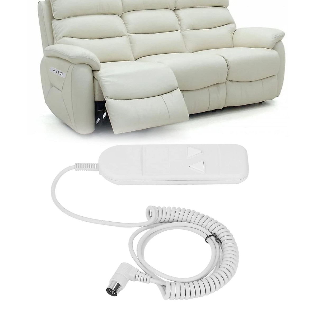 Natudeco 8 Pin 2 Button Remote Handset Controller Power Recliner Controller Plastic Hand Control Replacement for Lift Chair Power Recliner