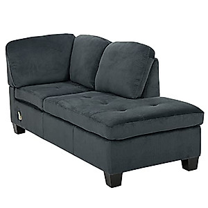 Christopher Knight Home Canterbury Fabric Sectional Set, Charcoal