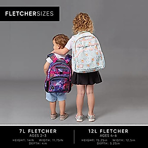 Simple Modern Toddler Mini Backpack for Kids Boys Girls | Preschool Small Backpack | Fletcher Collection | Toddler - Mini (14" tall) | Blue Dino