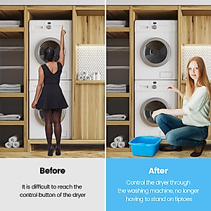 Haoguo Upgraded DV-MCK/A1 Laundry Multicontrol Kit with Longer Wire (Extended by 10cm), Compatible with Samsung Front Load Washer and Dryer, Control Dryer through Stacked Washer