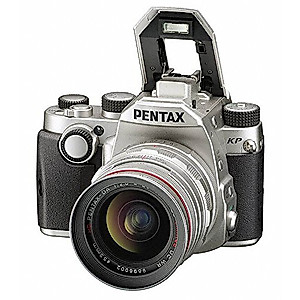 Pentax KP Silver Body 24.32 Ultra-Compact Weatherproof DSLR with 3" LCD, (Silver)