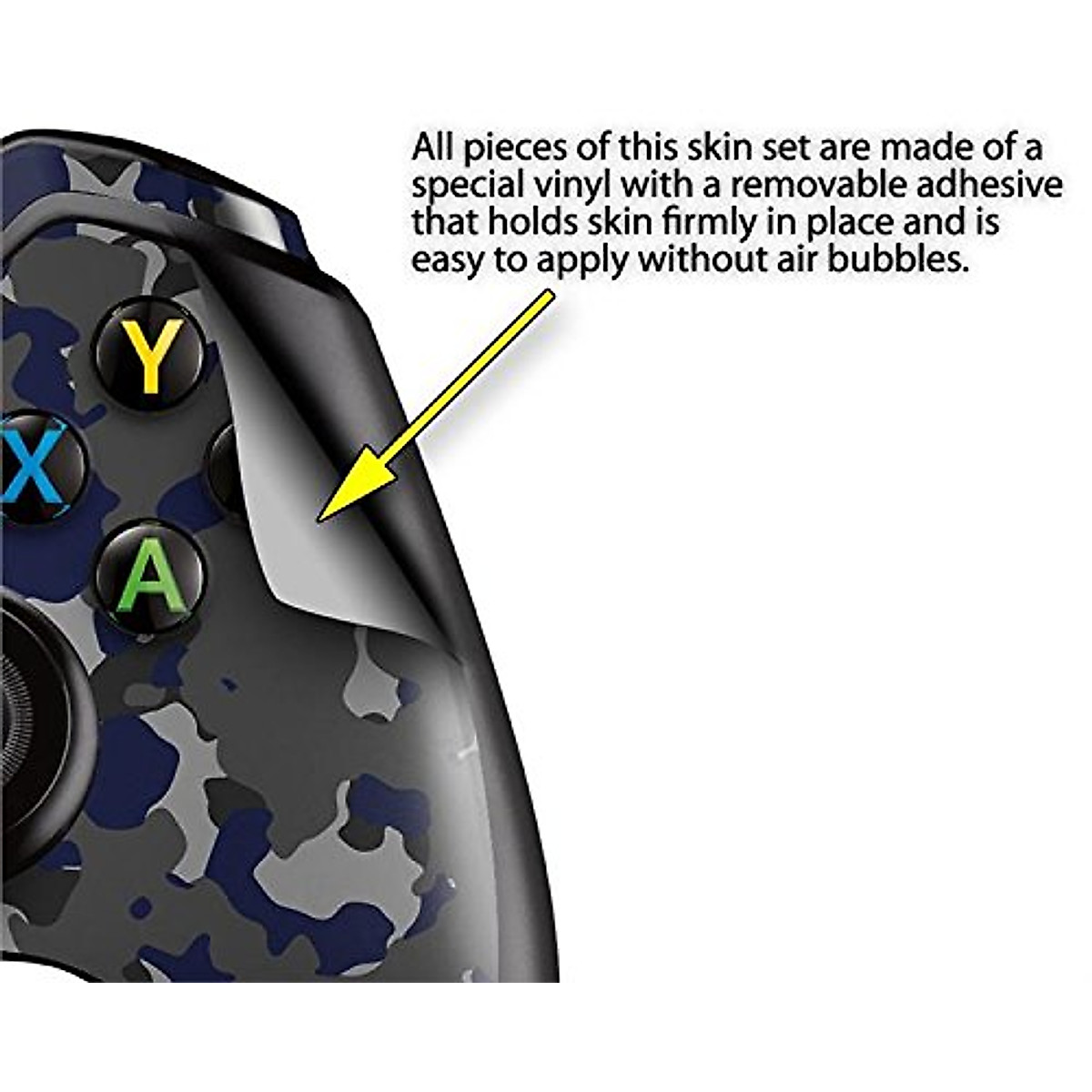 WraptorSkinz Decal Style Vinyl Skin Wrap compatible with XBOX One Original Wireless Controller WraptorCamo Old School Camouflage Camo Blue Navy - (CONTROLLER NOT INCLUDED)
