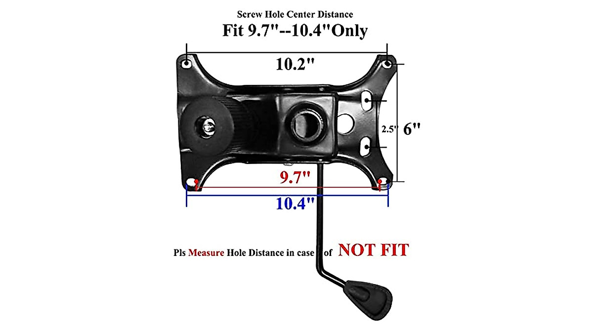 MySit Office Chair Tilt Mechanism Replacement 6x10.2"