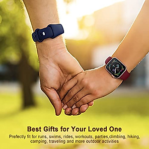 OYODSS 8 Pack Bands Compatible with Apple Watch Band 38mm 40mm 41mm 42mm 44mm 45mm 49mm Women Men, Soft Silicone Sport Strap for iWatch Ultra SE Series 8 7 6 5 4 3 2 1