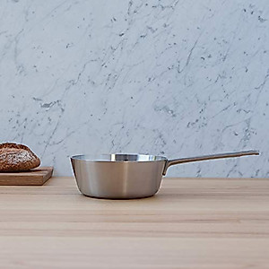 BergHOFF 3900029 Ron Conical 5-Ply Brushed Stainless Steel Saucepan, 36.5 x 21 x 9.1999999999999993 cm, Silver