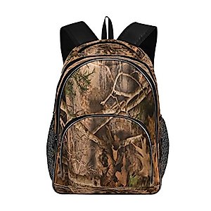 Blueangle Woodland Camouflage Laptop Backpack, Water Resistant Casual Backpack Gift for Men Women College School Bookbag, Travel Computer Bag for 15.6 Inch Laptops