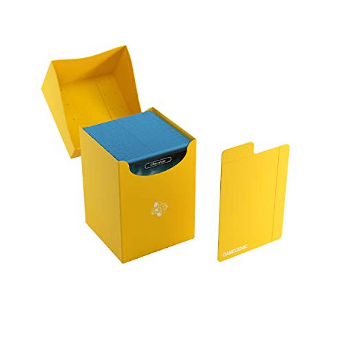 Gamegenic Deck Holder 100+ Casual Deck Box | Double-Sleeved Card Storage with Flex Card Divider | Premium Card Game Protector | Cobra Neck Technology | Holds up to 100 Cards | Yellow Color | Made
