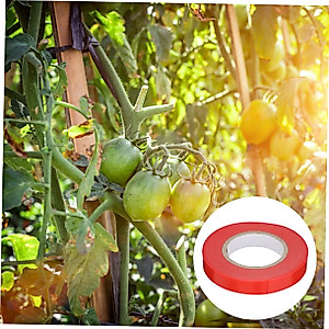 DOITOOL 10 Rolls Lapper Tape Garden Tape Tomatoes red Duct Tape Plants Garden Tape Plant tie Tape Garden tie Tape Garden Wire Floral Tape Plants Ties Blush tie PVC to Stretch Plate